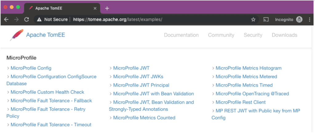 Microservices Metrics targets with MicroProfile